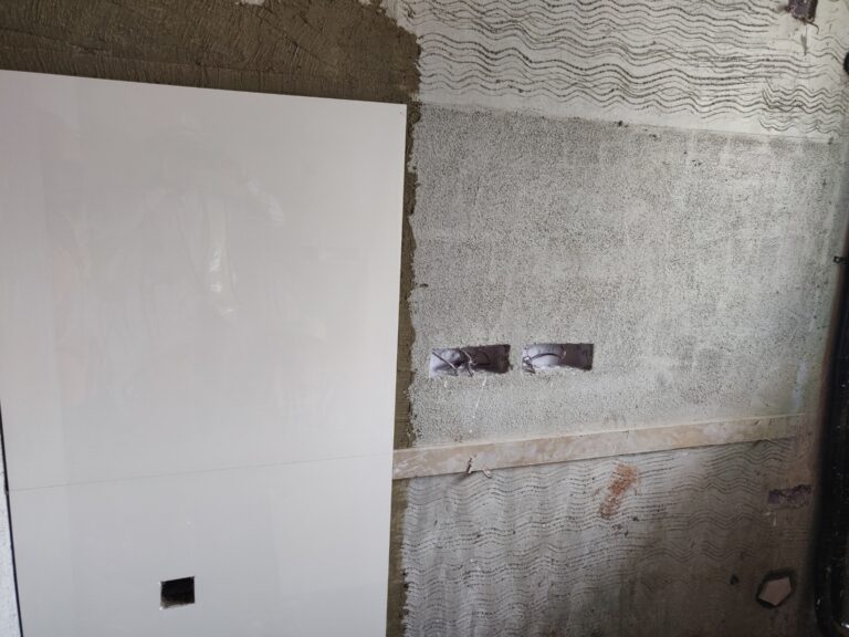 Tile Work - Wall Dado Fixing with Adhesive - DND Construction